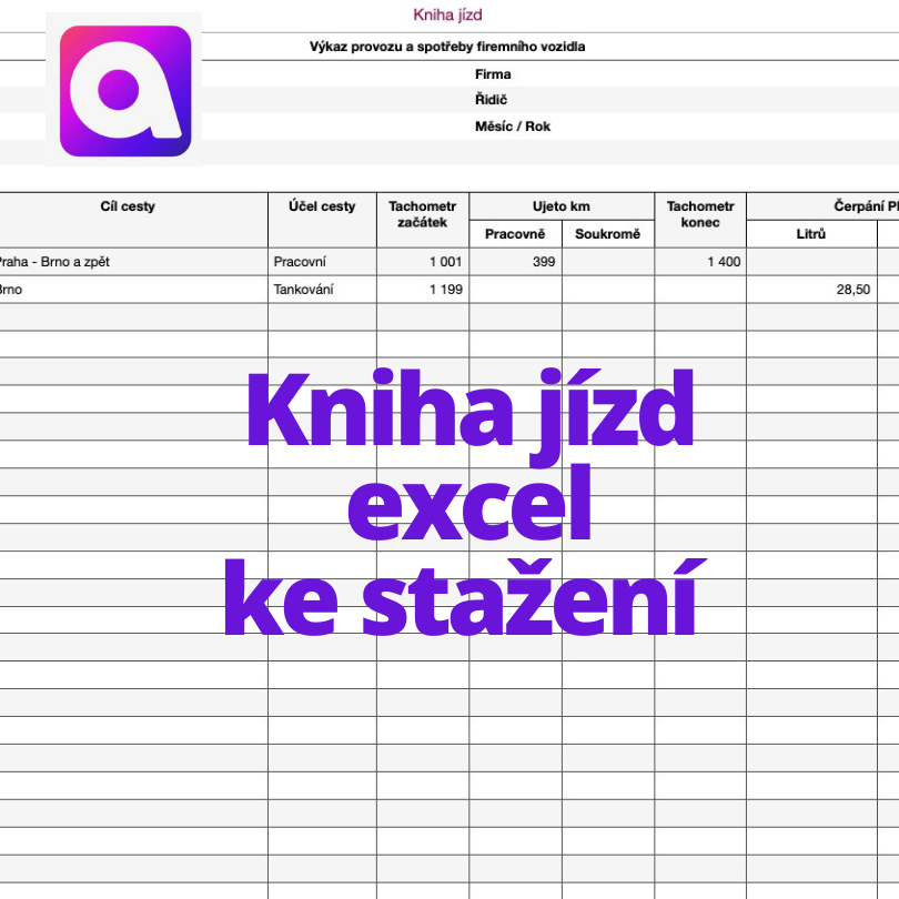 Kniha jízd Excel ke stažení [Šablona zdarma]
